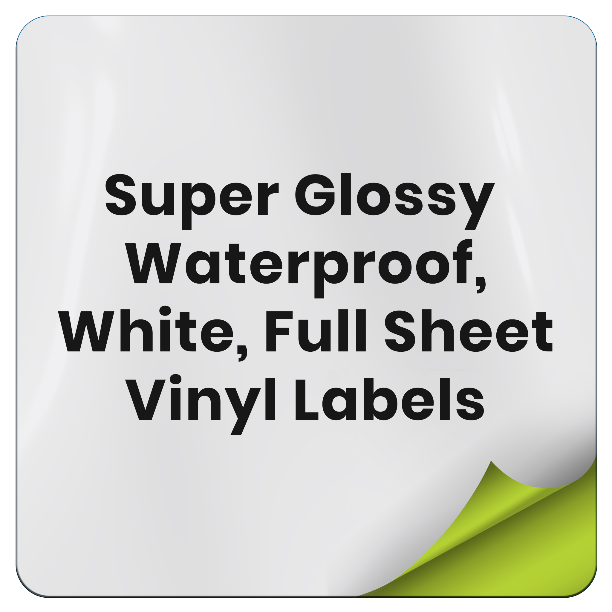 Super Glossy White Vinyl Sticker Paper, Waterproof, Full Sheet Labels ...